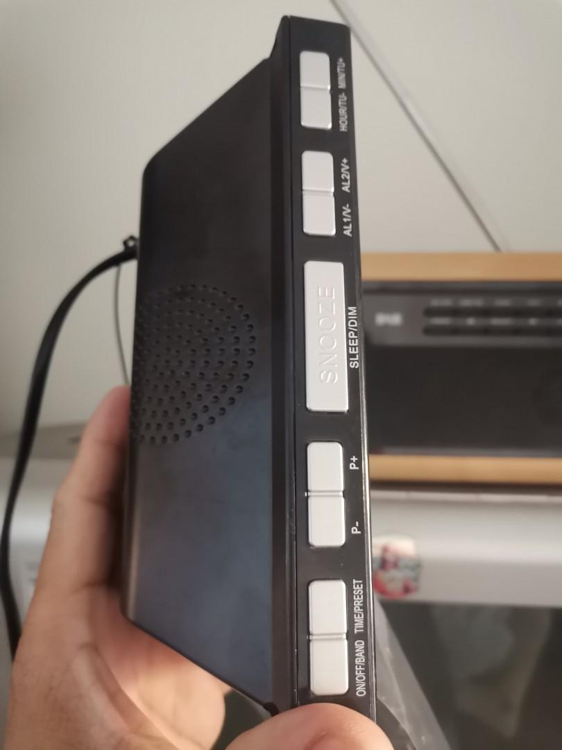 BUSH Big LED Alarm Clock Radio model CR-828P, Audio, Portable Music ...