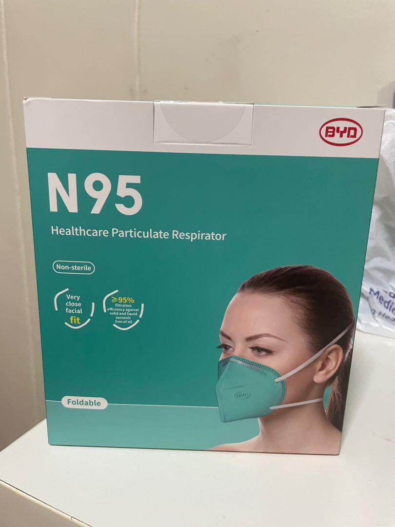 BYD N95 mask, Health & Nutrition, Face Masks & Face Shields on Carousell