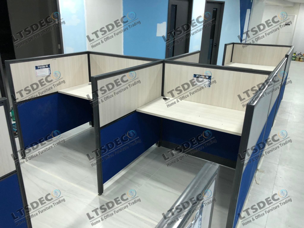 CALL CENTER TABLE WITH SHARING PANEL OFFICE PARTITIONS, Furniture ...