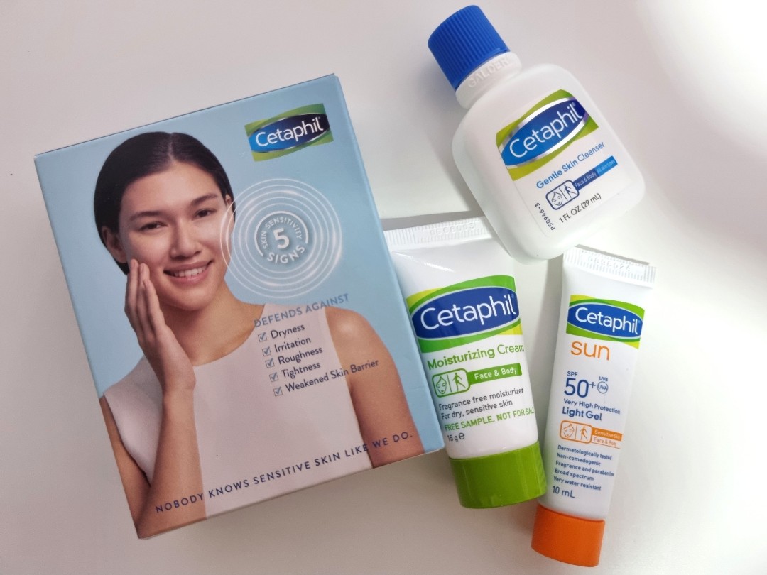 Cetaphil Set - Gentle Skin Cleanser, Moisturising Cream and Sun Light ...