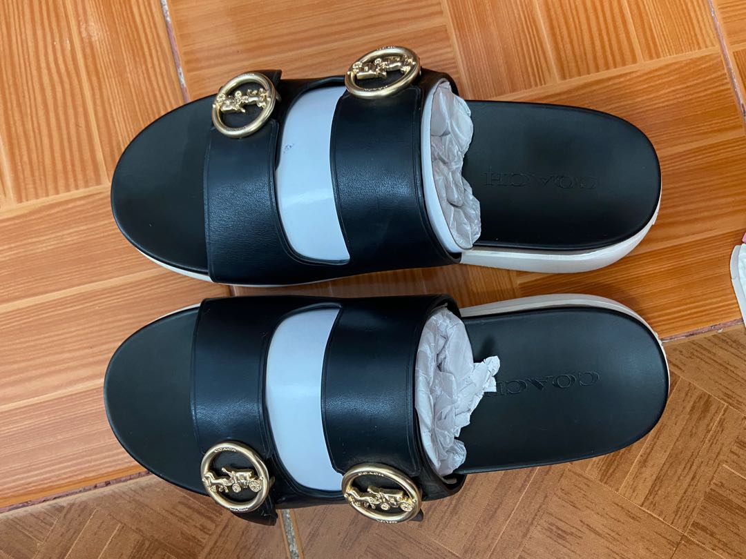 COACH SLIDES, Women's Fashion, Footwear, Sandals on Carousell