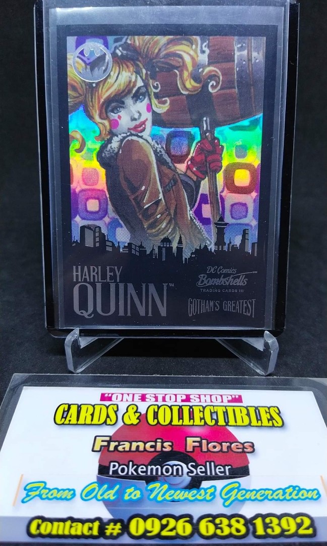 DC COMICS: BOMBSHELLS III Card - HARLEY QUINN # GG3 - FOIL (GOTHAM'S ...