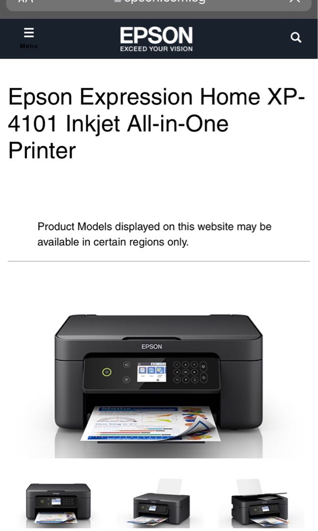 Epson Printer with ink XP-4101, Computers & Tech, Printers, Scanners ...