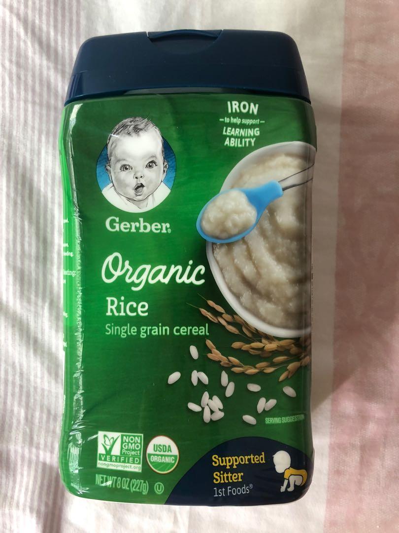 Gerber Organic Rice Single grain cereal, Babies & Kids, Nursing ...