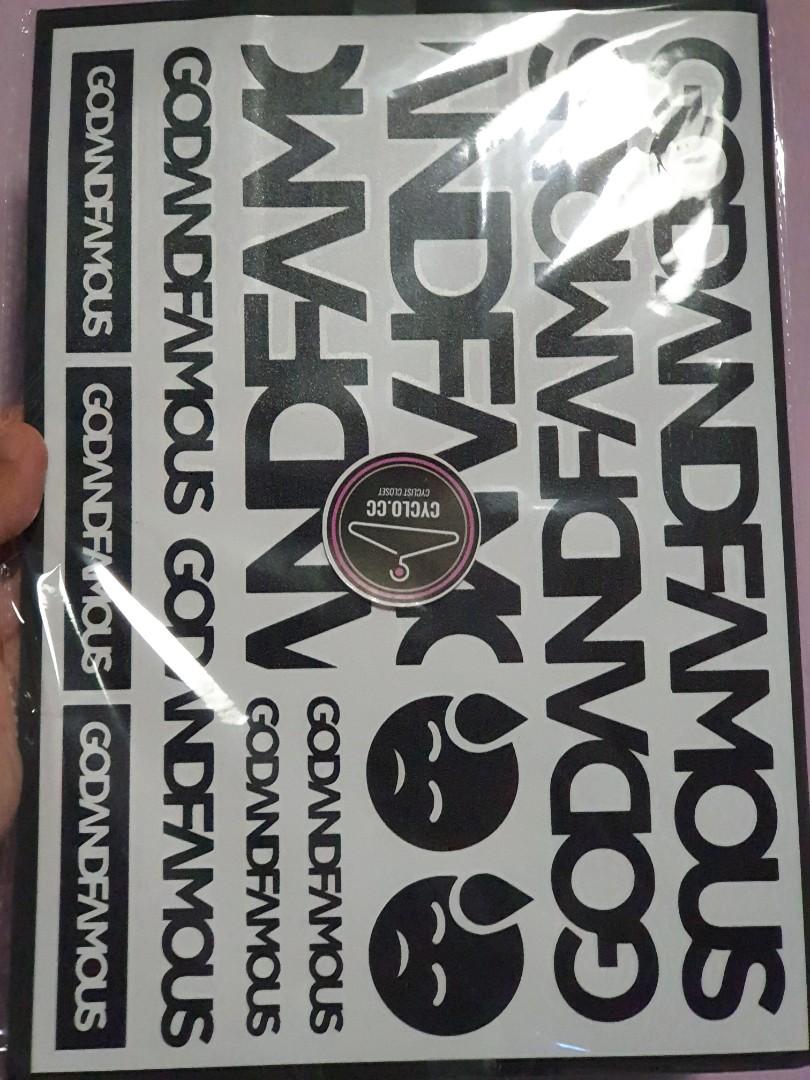 GODANDFAMOUS Stickers, Sports Equipment, Bicycles & Parts, Bicycles on ...