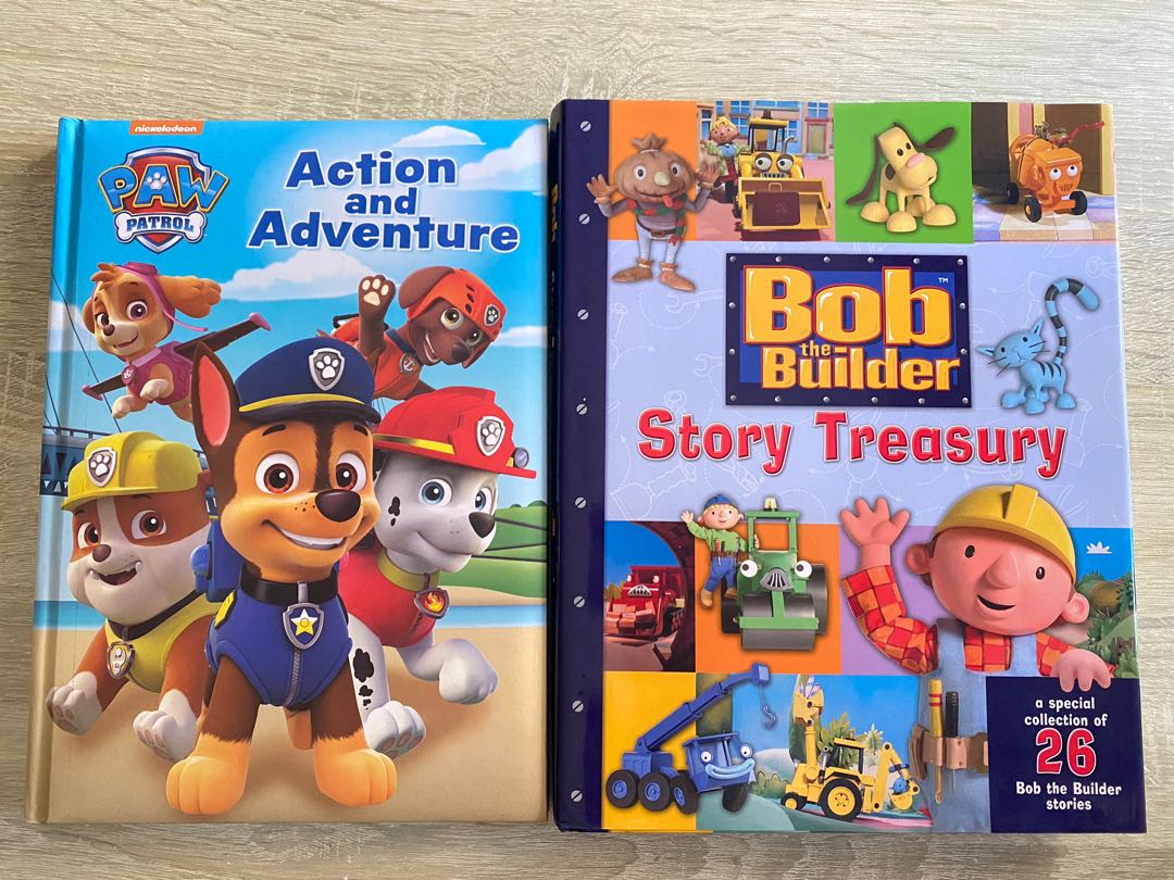 Hardcover paw patrol and Bob the builder storybooks, Hobbies & Toys ...