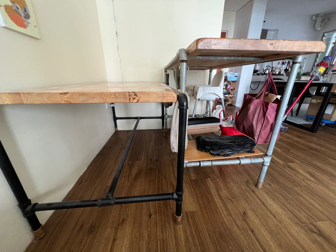 Industrial pipe tables, Furniture & Home Living, Furniture, Tables & Sets on Carousell