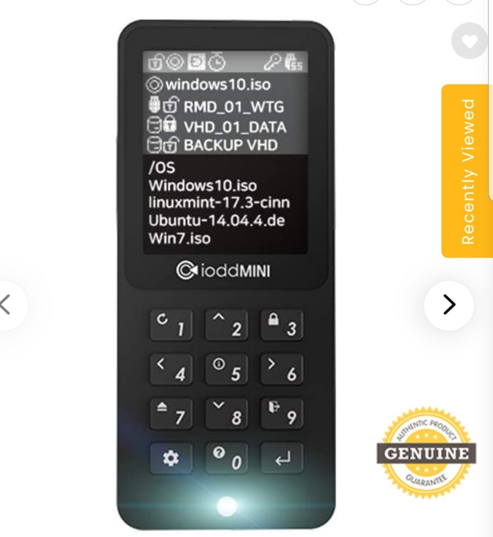 iodd Mini USB 3.0 256-bit Secure encrypted SSD Drive [256gb] [retail ...