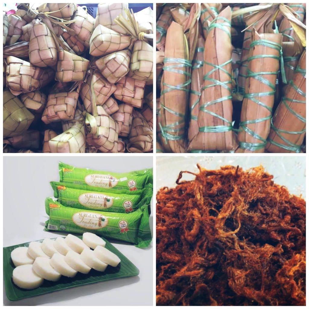 Ketupat, Lepat, Lontong, Serunding Daging, Food & Drinks, Local Eats on ...