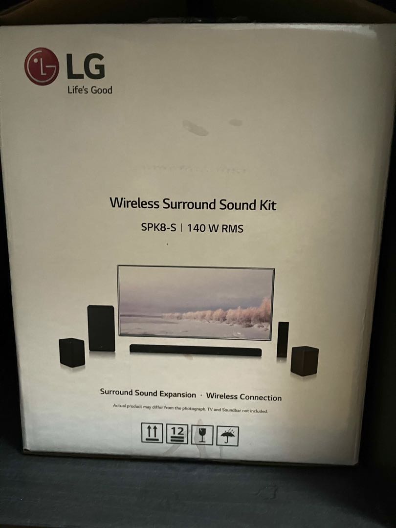 LG SPK8-S 2.0Ch 140W Soundbars Sound Bar Wireless Rear Speaker Kit ...