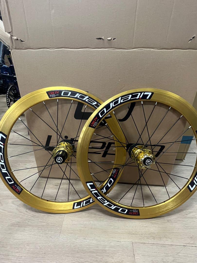 Litepro gold wheelset 406 451 wheel smooth loud hub shimano cassete 7 ...