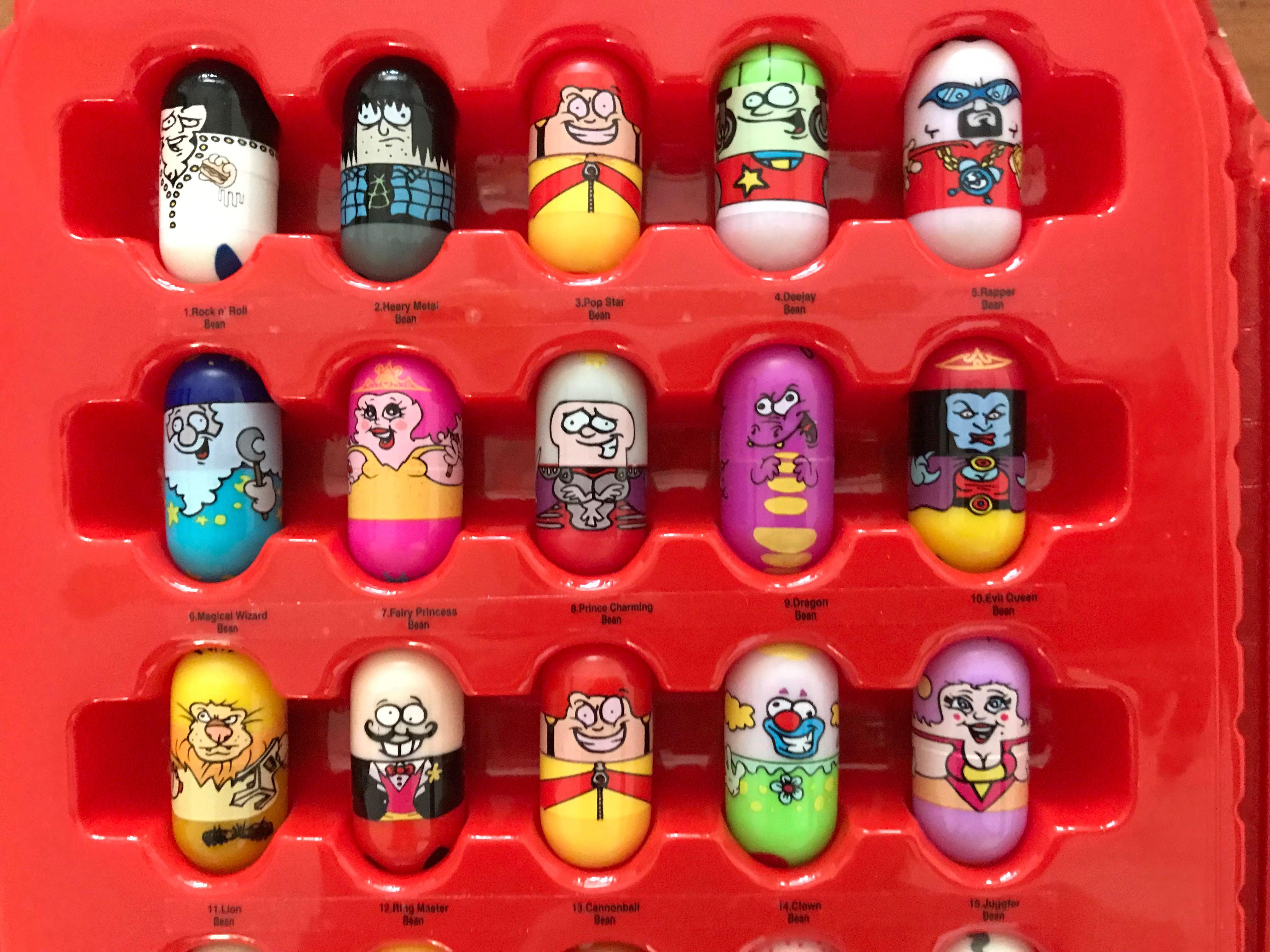 Mighty Beanz Series 1 Complete Set 72pcs + Moose Beanz (Rare) + Case ...