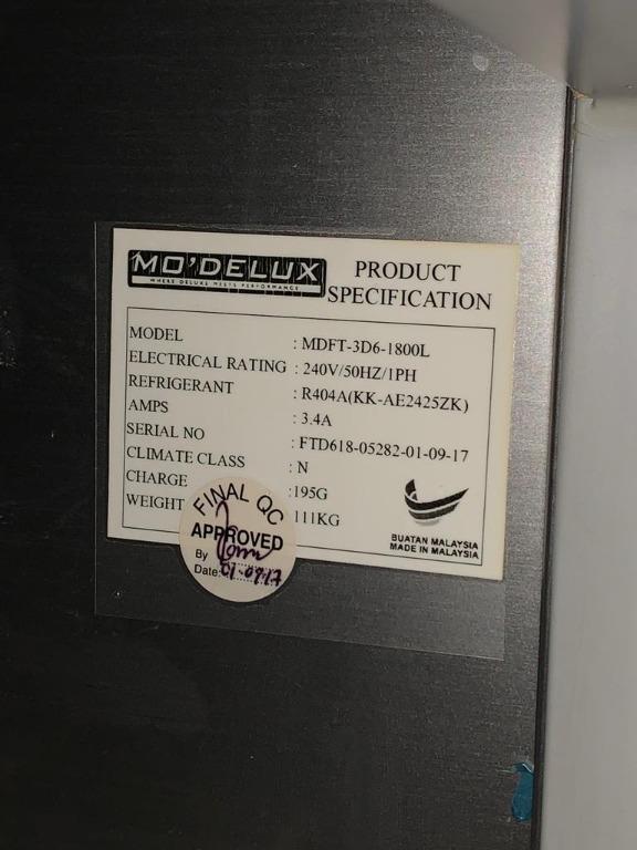 Modelux 3-Door Counter Freezer/Chiller, TV & Home Appliances, Kitchen ...