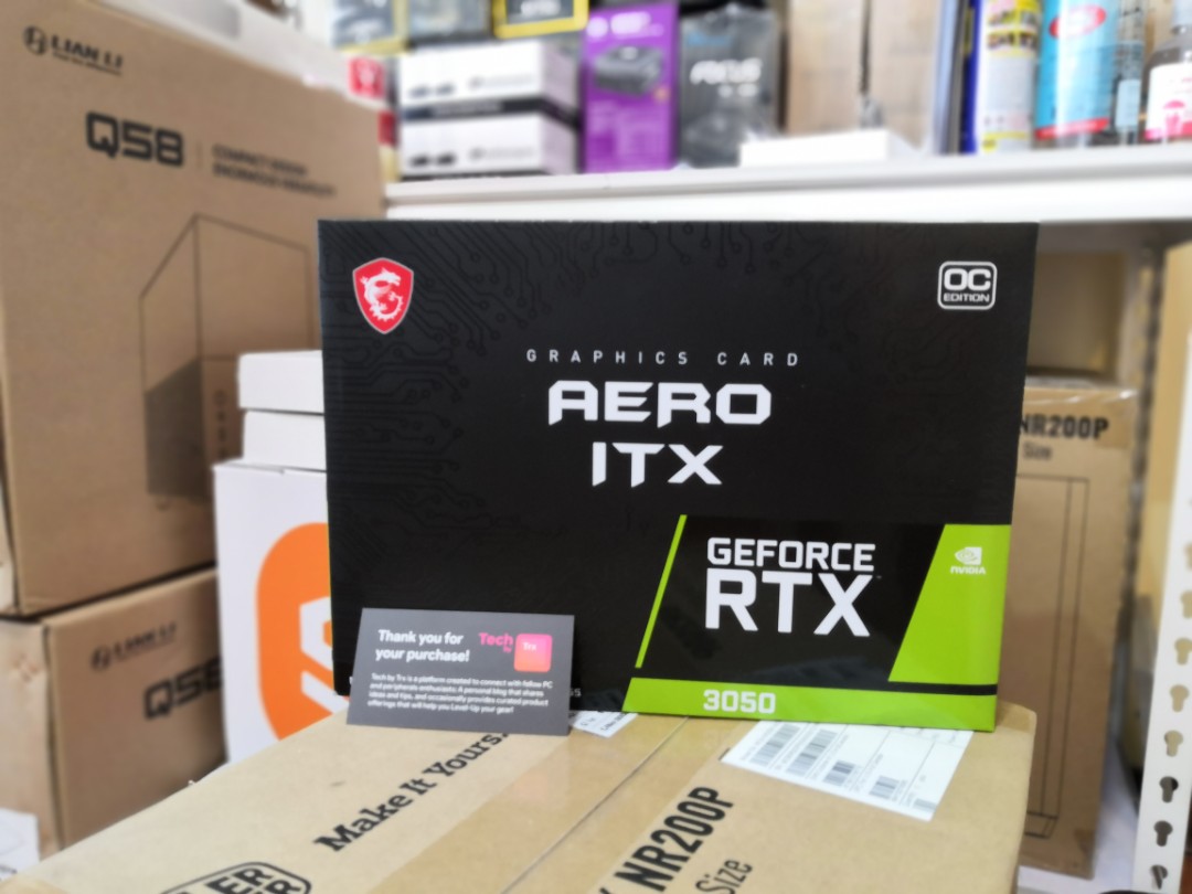 Msi RTX 3050 AERO ITX 8GB GDDR6 OC 128BIT, Computers & Tech, Parts ...