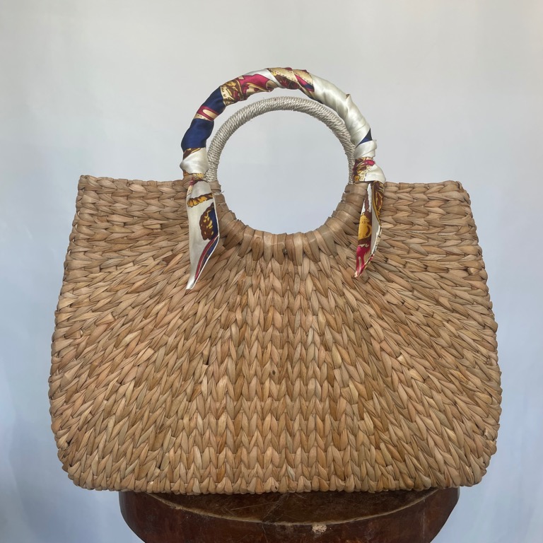 Native hand bag made in BICOL with free twilly, Women's Fashion, Bags ...