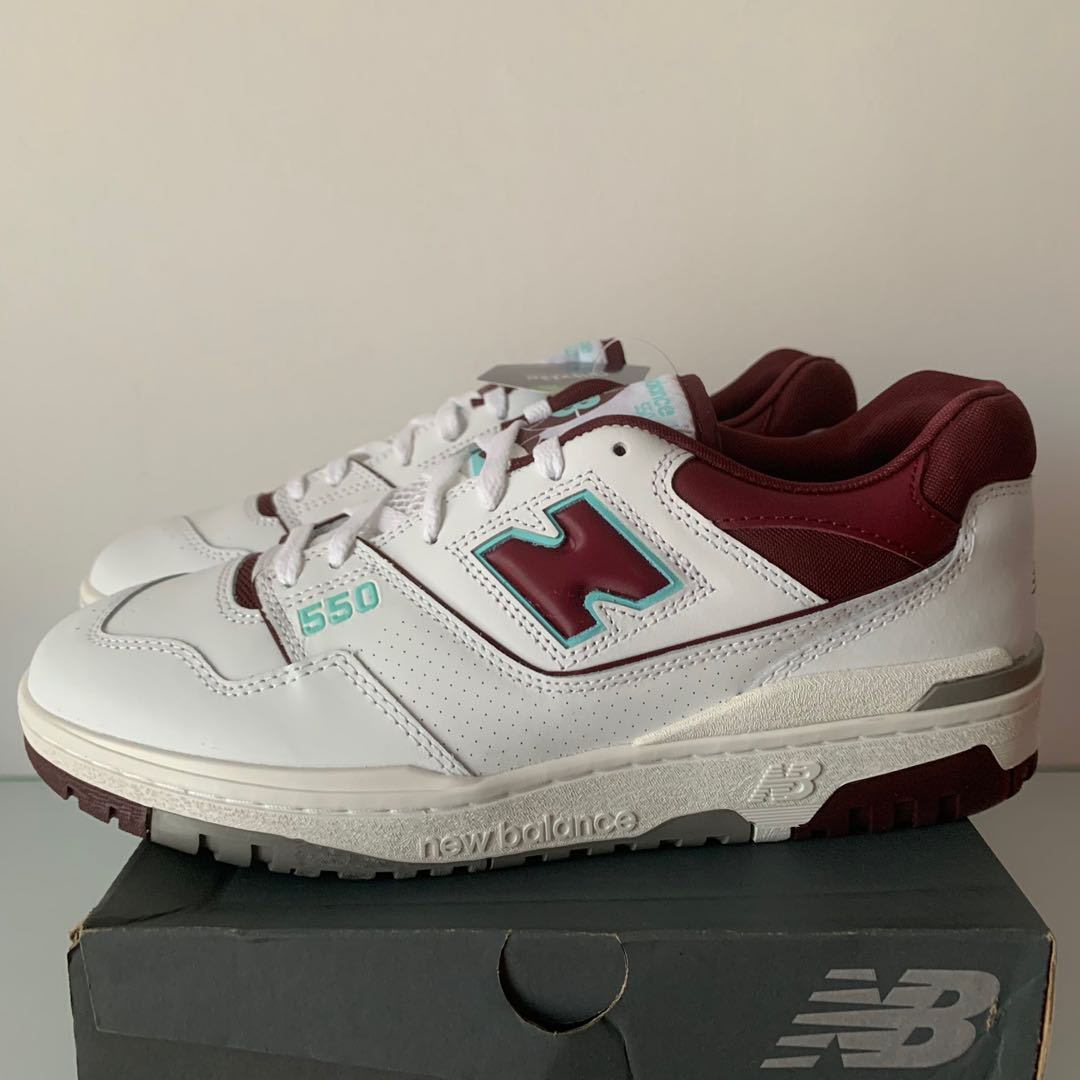 New Balance Maroon BB550WBG, Luxury, Sneakers & Footwear on Carousell