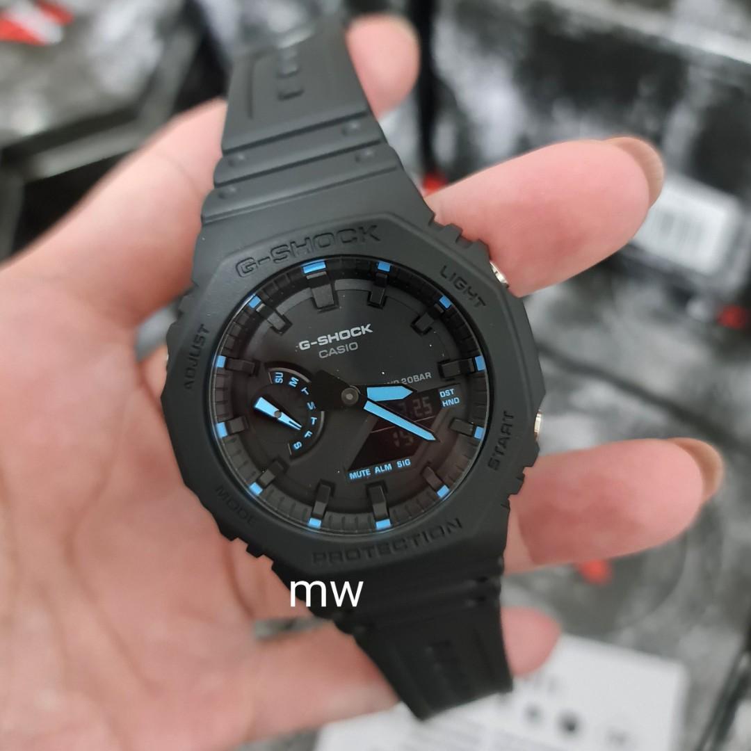 Original Casio g shock ga2100 ga-2100 ga-2100-1a2 textured matte black ...