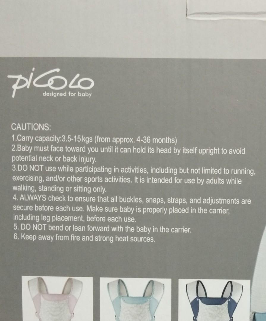 Picolo Baby Carrier, Babies & Kids, Going Out, Carriers & Slings on ...