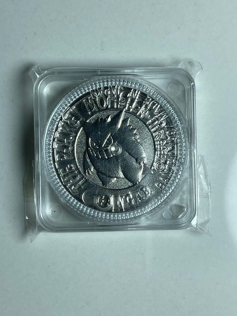 Pokemon Gengar Silver No. 084 850HP Silver Coin Japanese, Hobbies ...