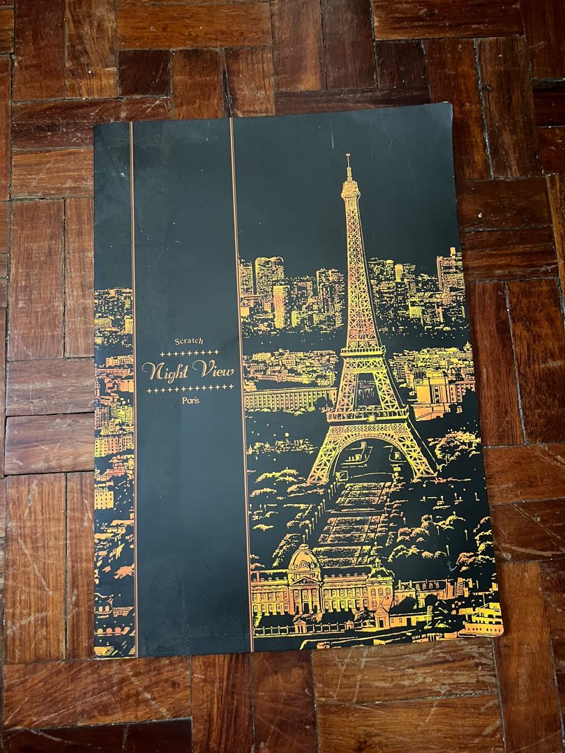 Scratch Night View: Paris, Hobbies & Toys, Stationary & Craft, Art ...