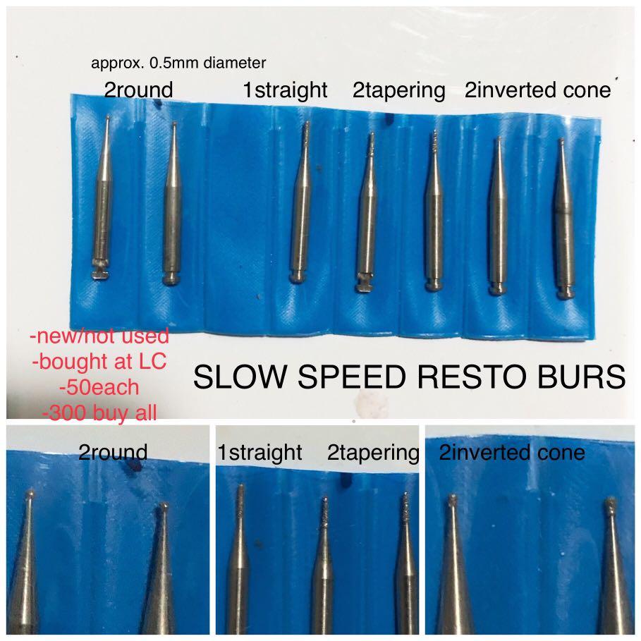 Slow speed Resto Burs, Health & Nutrition, Medical Supplies & Tools on ...