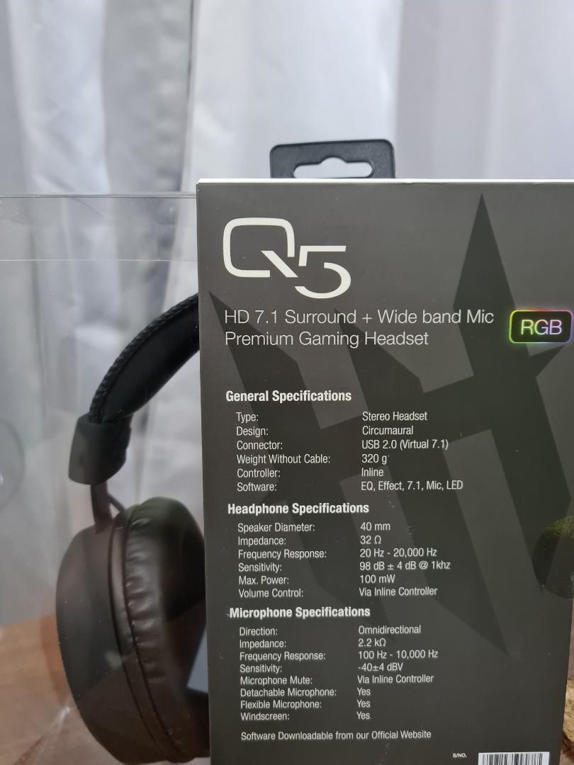 Tecware Q5 RGB Gaming Headset, Audio, Headphones & Headsets on Carousell