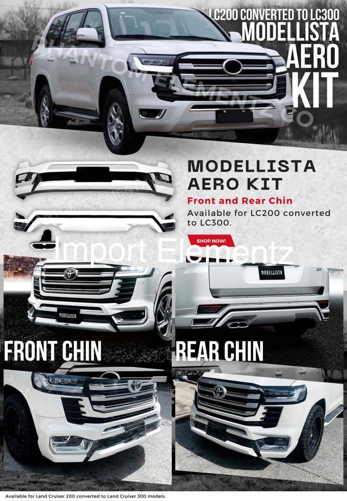 Toyota Landcruiser Lc200 facelifted to Lc300 Modellista Bodykit Chin ...