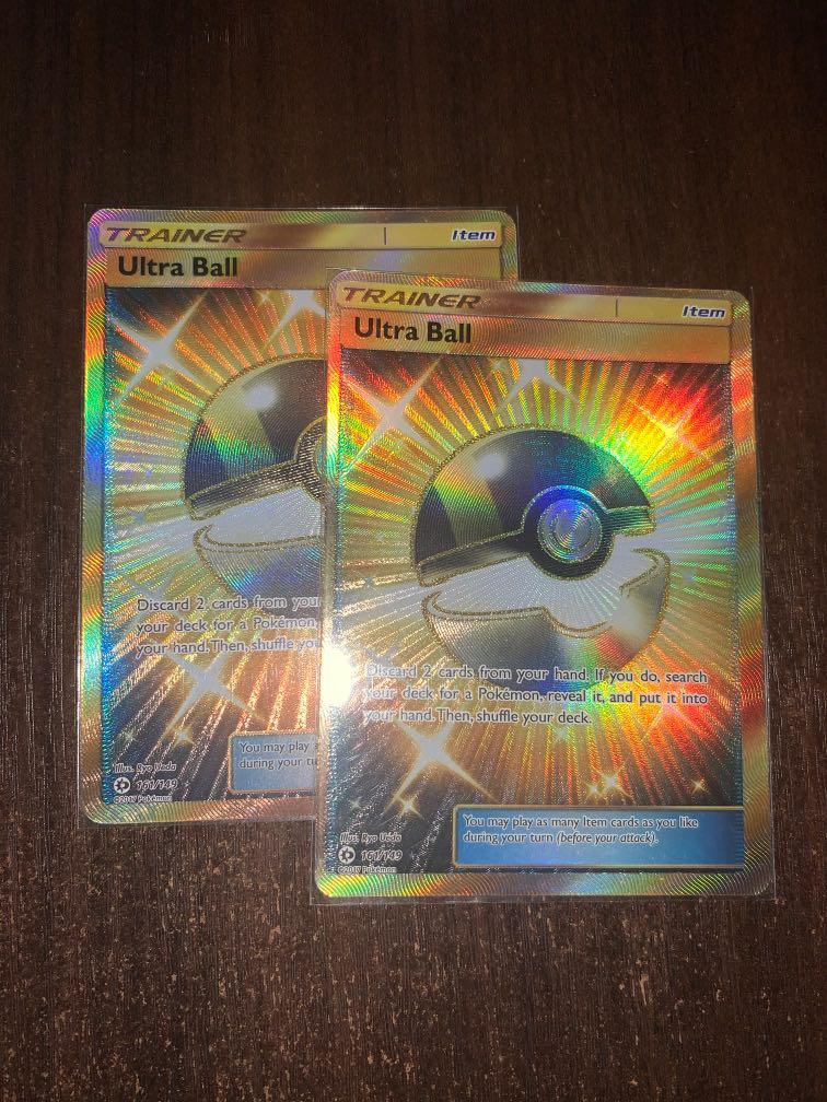 Ultra Ball secret rare sun & moon base pokemon card, Hobbies & Toys ...