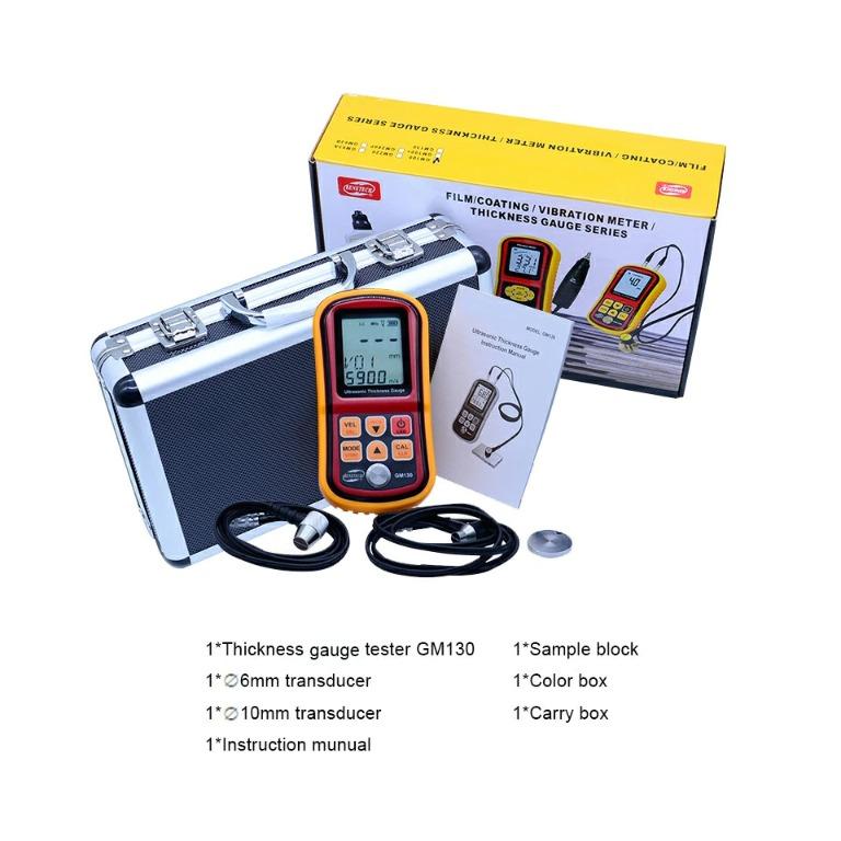 Ultrasonic Metal Thickness Gauge Tester Steel Thickness Meter 1.0 to ...