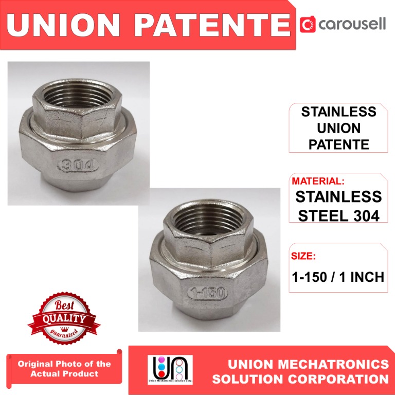 Union Patente size 1-150 / 1” ( Stainless Steel 304 ), Furniture & Home ...