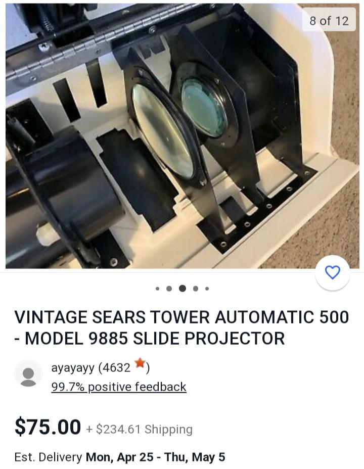 Vintage Sears Tower Projector, TV & Home Appliances, TV & Entertainment ...