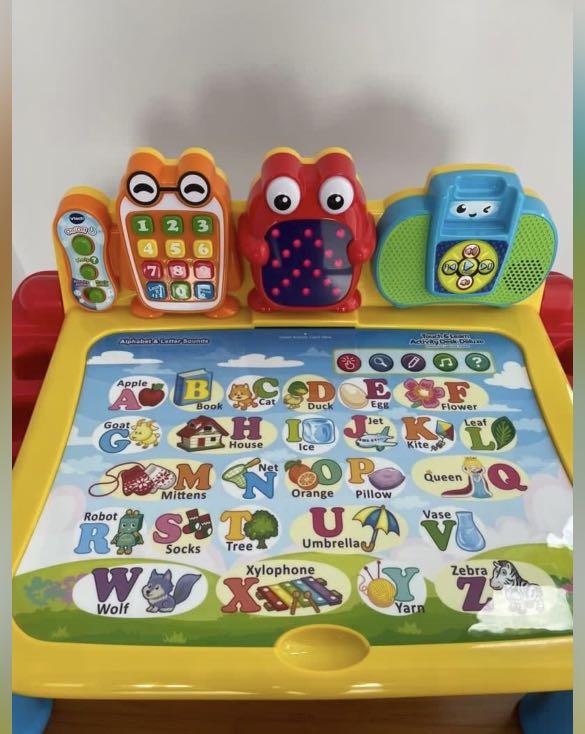 VTech touch and learn activity desk table with expansion pack, Hobbies ...