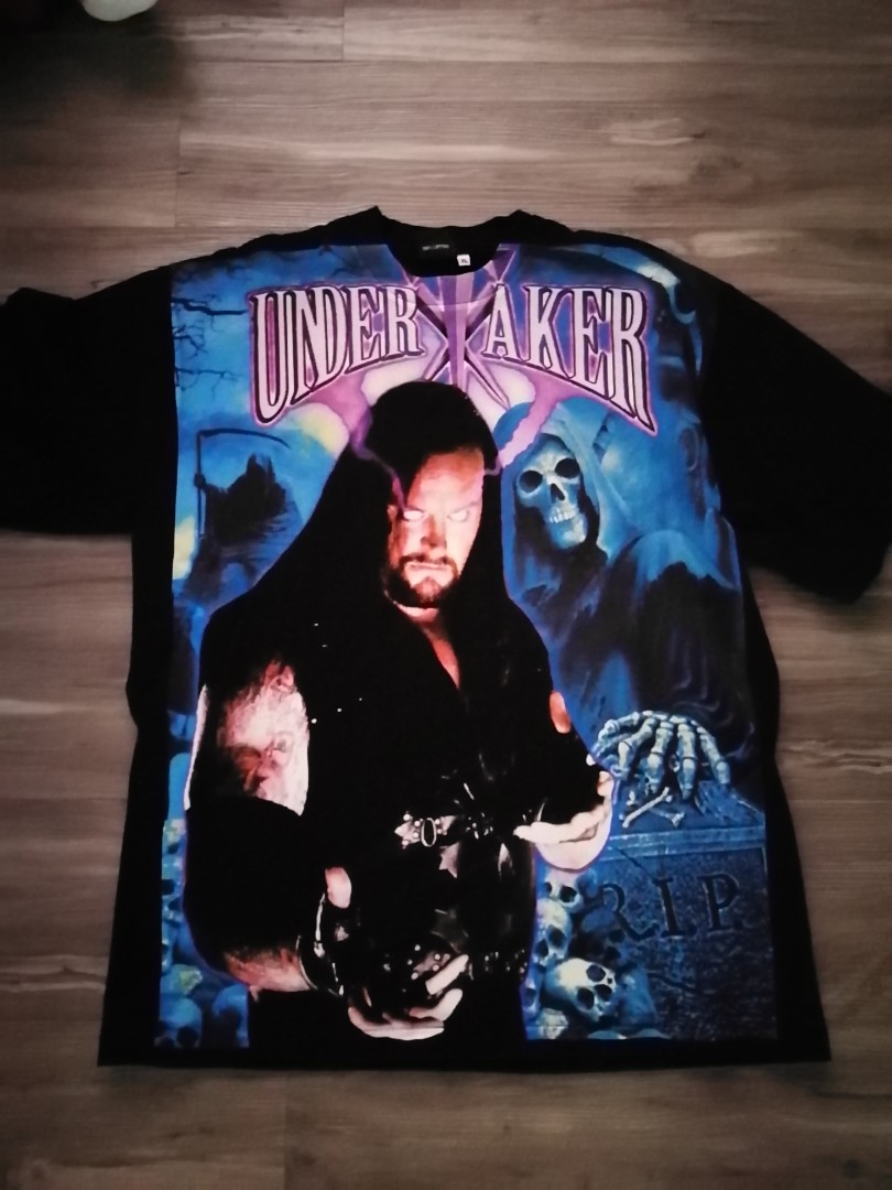 WWF/WWE Undertaker AOP shirt, Men's Fashion, Tops & Sets, Tshirts ...