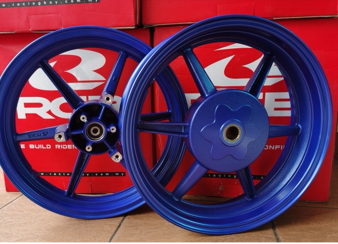 Yamaha aerox rcb sp811 sports rim Matt blue, Motorcycles, Motorcycle ...