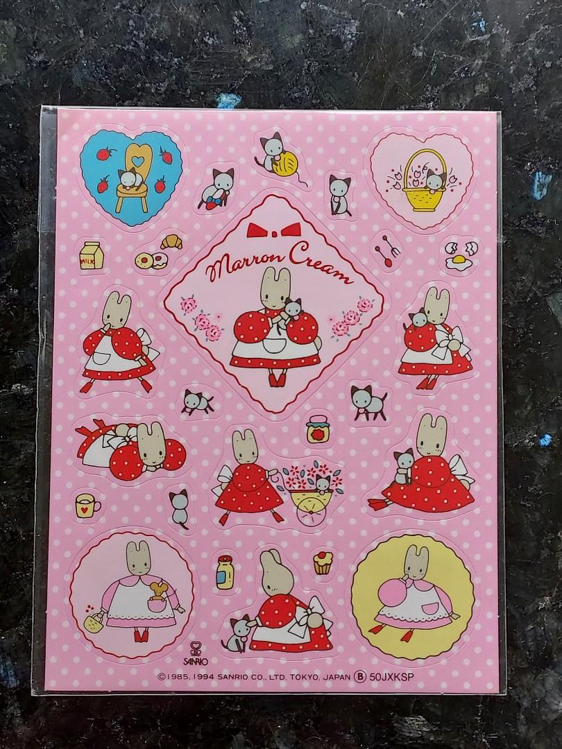 1994 Sanrio Marron Cream 貼紙, 興趣及遊戲, 收藏品及紀念品, 古董收藏 - Carousell