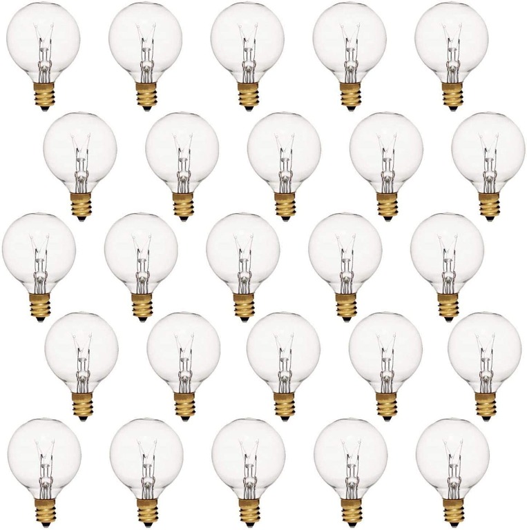 25 Pack G40 Replacement Bulbs: 7 Watt G40 Globe Bulbs for String Lights ...