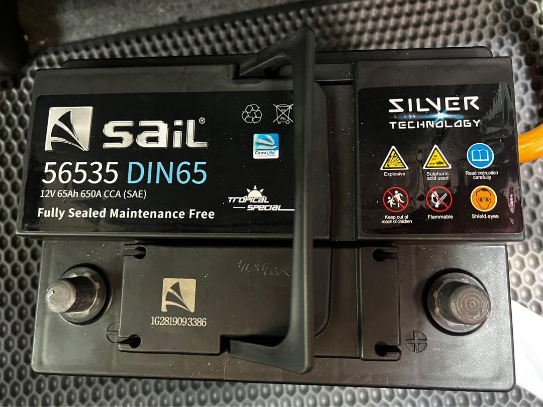3 month old Sail DIN65 car battery, Car Accessories, Car Workshops ...