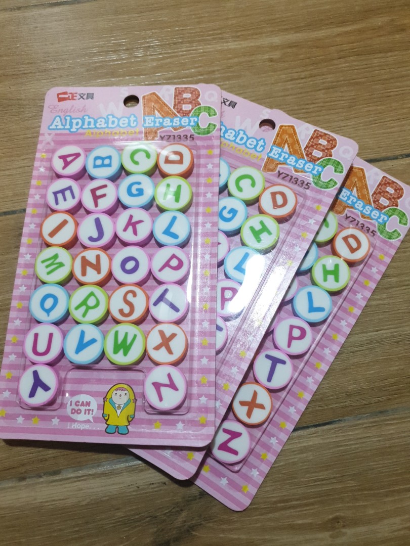 A to Z Cartoon Erasers, Hobbies & Toys, Stationery & Craft, Stationery ...