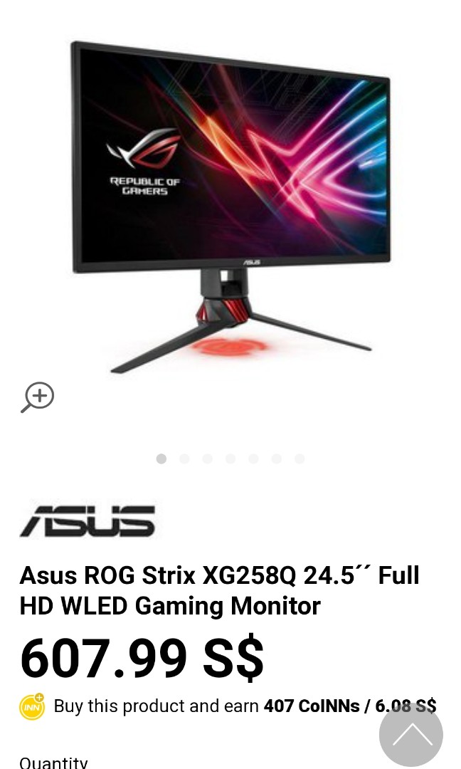 ASUS ROG Strix XG258Q 24.5" 240hz 1ms eSports gaming monitor, Computers ...