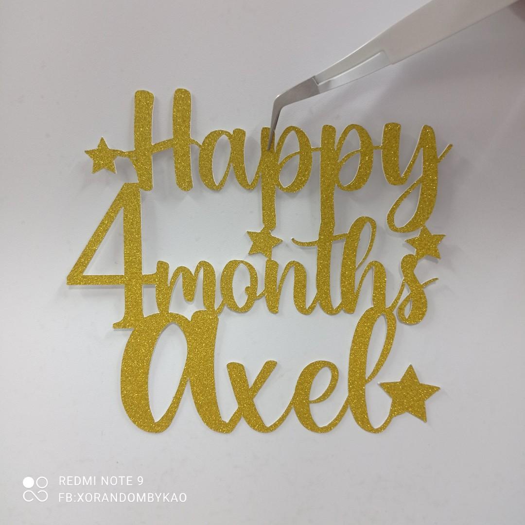 Baby milestone Cake Topper Happy 1st 2nd 3rd 4th 5th 8th 9th 10th 11th ...