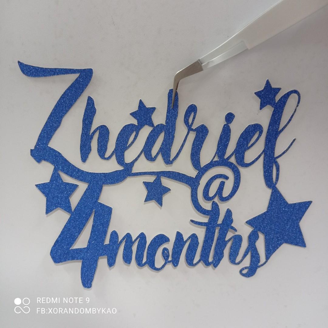 Baby milestone Cake Topper Happy 1st 2nd 3rd 4th 5th 8th 9th 10th 11th ...