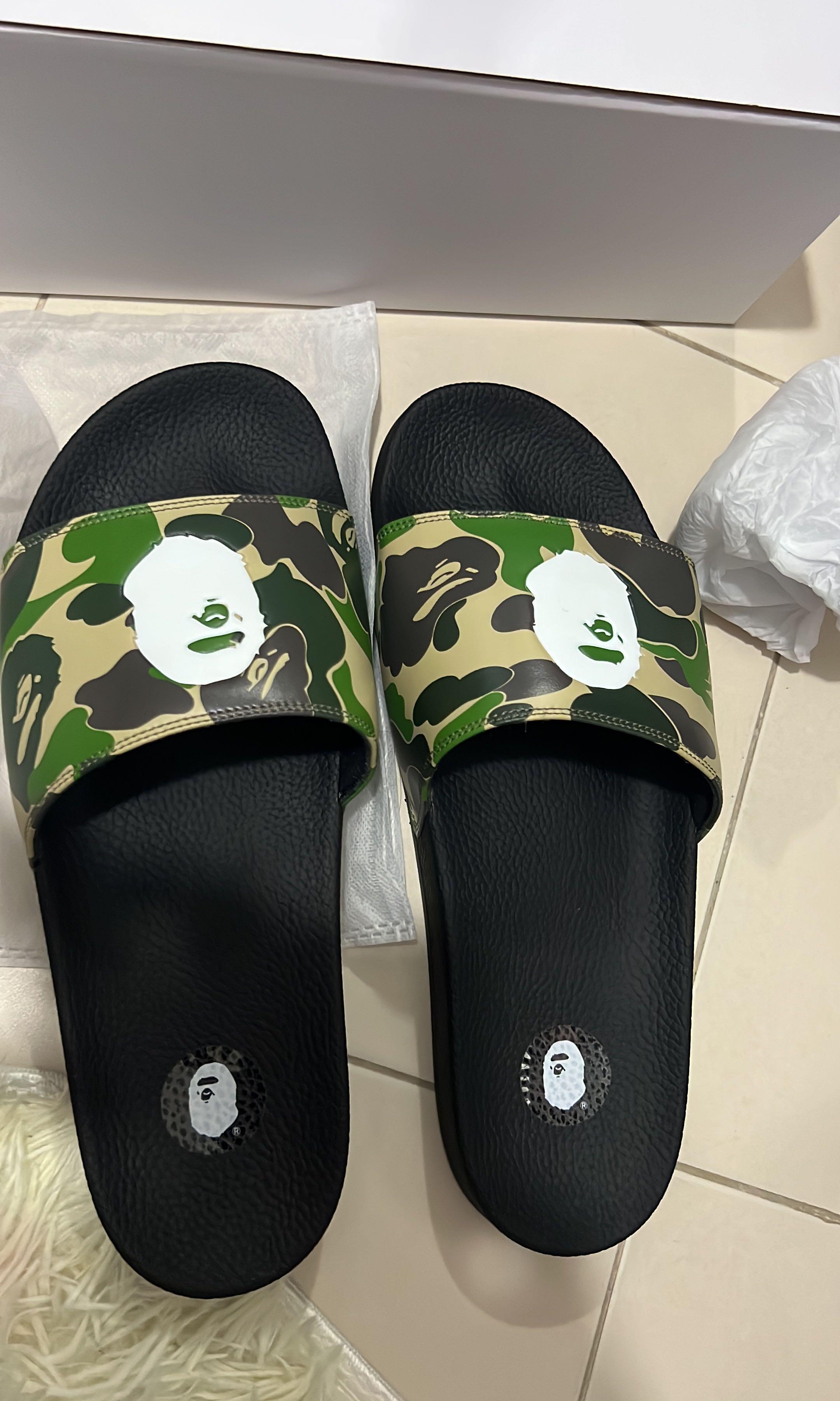 Bape slide ready stock us11, Men's Fashion, Footwear, Flipflops and ...