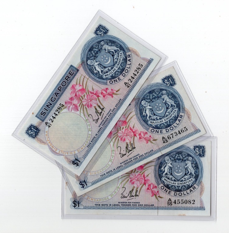 Budget Corner: Singapore Orchid Series LKS $1 Banknotes, Hobbies & Toys ...