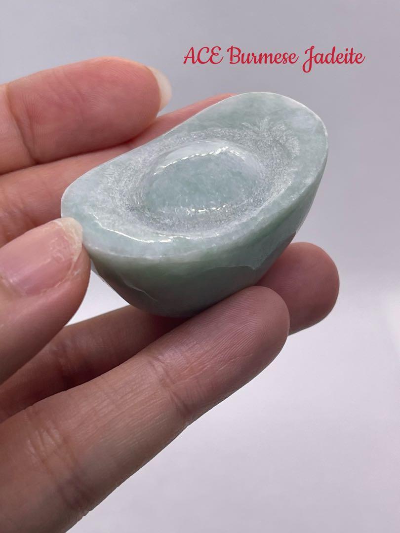 Burmese / Myanmar Jade Ingot Stone With Certificate Set, Women's ...