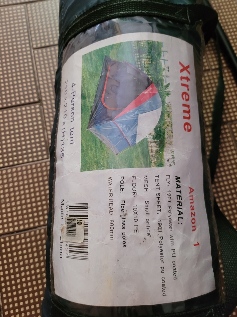 Camping tent. Measurement in photo, Sports Equipment, Hiking & Camping ...