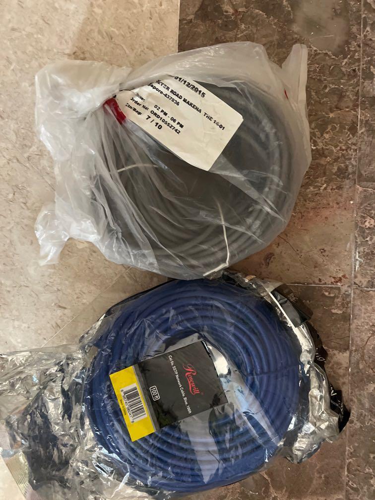CAT 6A cables 100 ft set of 2, Mobile Phones & Gadgets, Mobile & Gadget ...