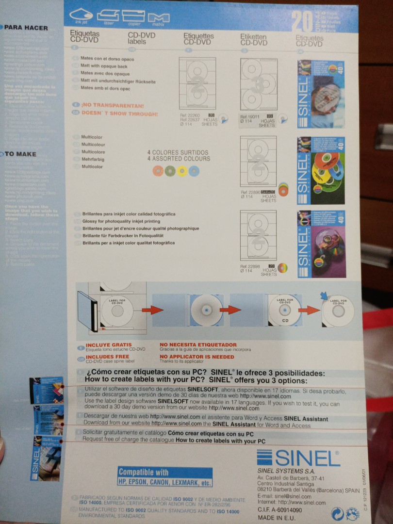 CD &DVD Label, Hobbies & Toys, Music & Media, CDs & DVDs on Carousell