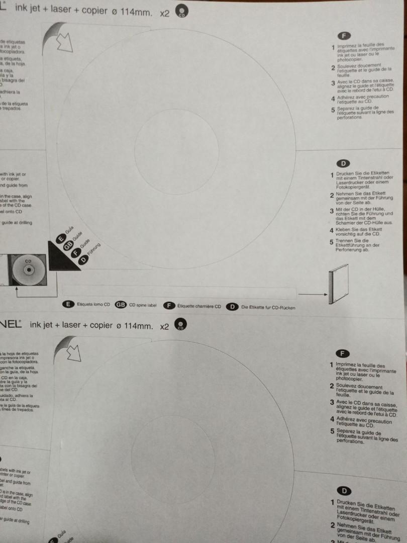 CD &DVD Label, Hobbies & Toys, Music & Media, CDs & DVDs on Carousell