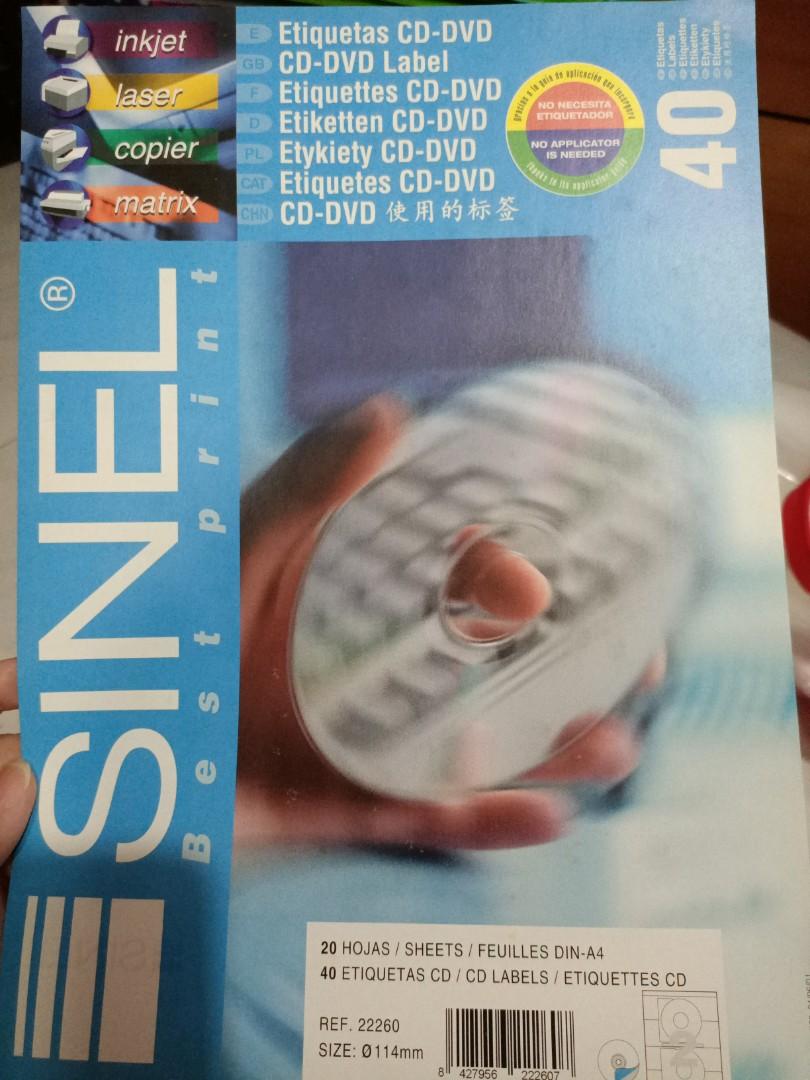 CD &DVD Label, Hobbies & Toys, Music & Media, CDs & DVDs on Carousell