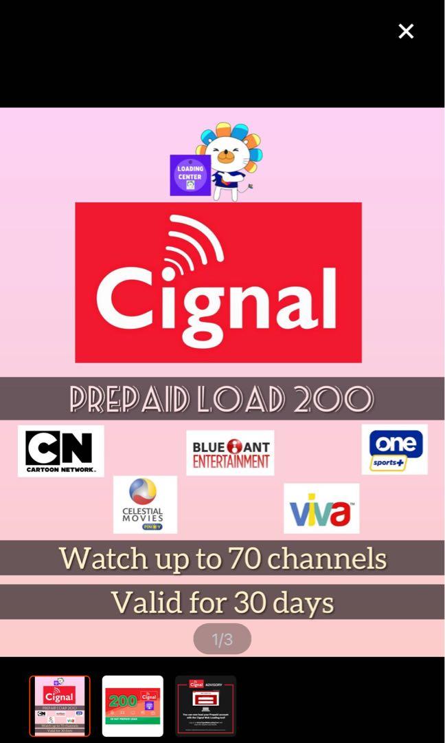 Cignal Prepaid Load P200, Tickets & Vouchers, Store Credits on Carousell